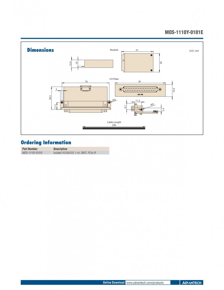 MOS-1110Y-0101E product document page 2
