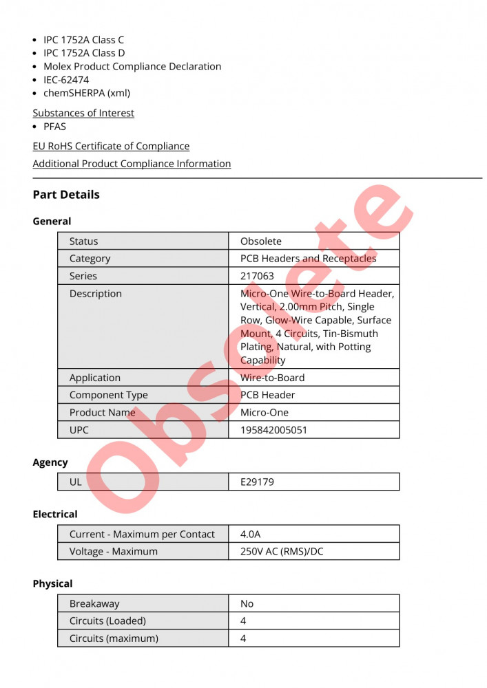 MOLEX 2170630044 technical document page 2