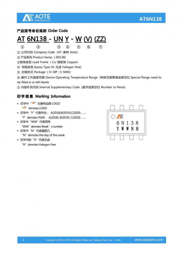 AT6N138 datasheet page 3