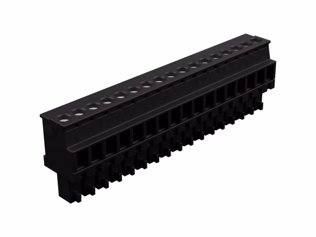 3.81mm Pitch Eurostyle Vertical Plug, with Reverse Imprinting, Front Wire Entry, Black, 17 Circuits for sale