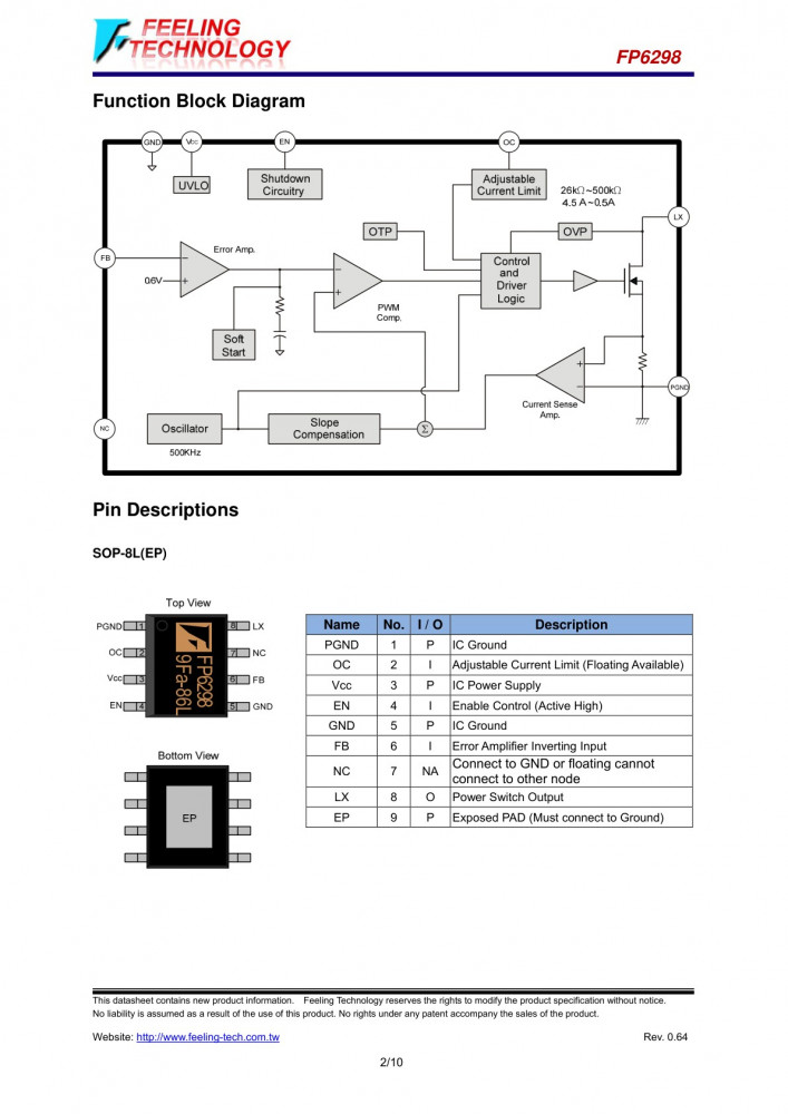 FP6298XR-G1 datasheet page 2