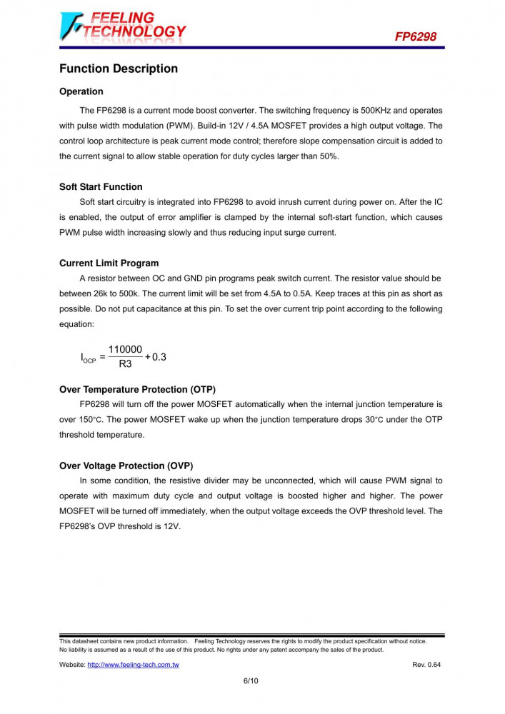 FP6298XR-G1 datasheet page 6