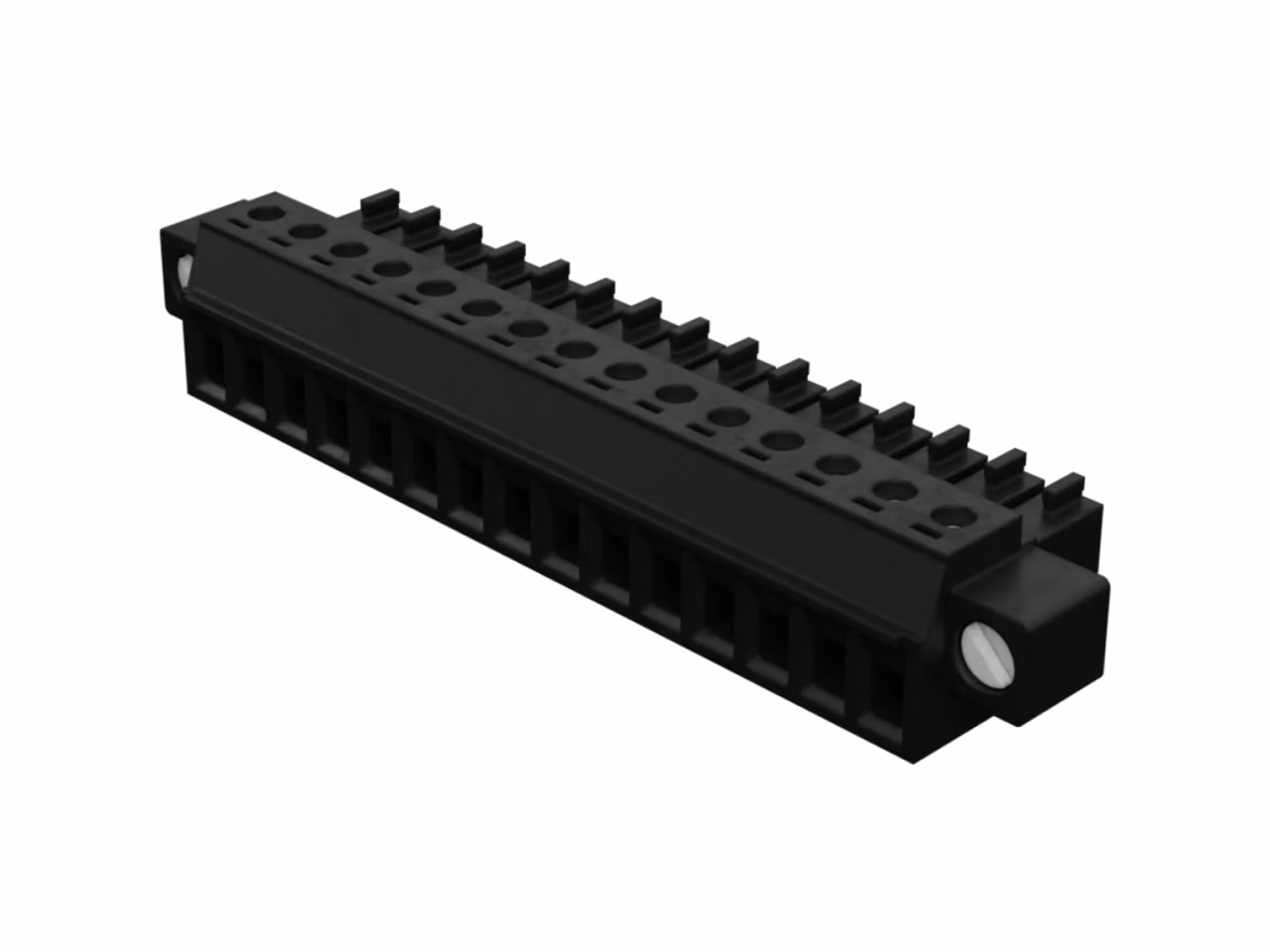 3.81mm Pitch Eurostyle Horizontal Plug, with Retention Screws, Gold (Au) Plated, Black, 15 Circuits for sale