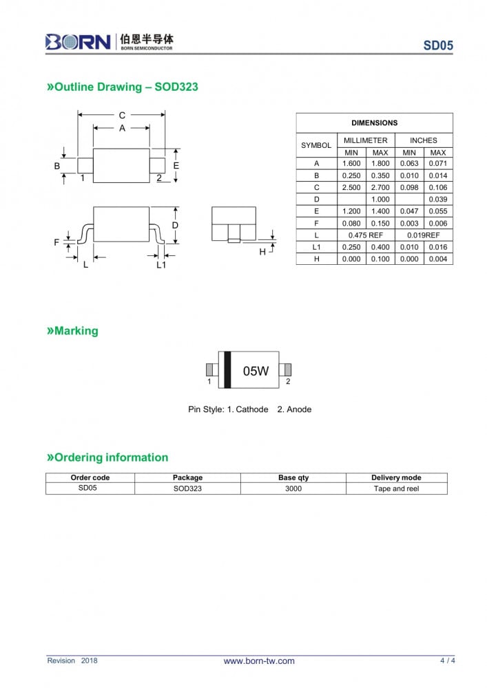 BORN SD05 datasheet page 4