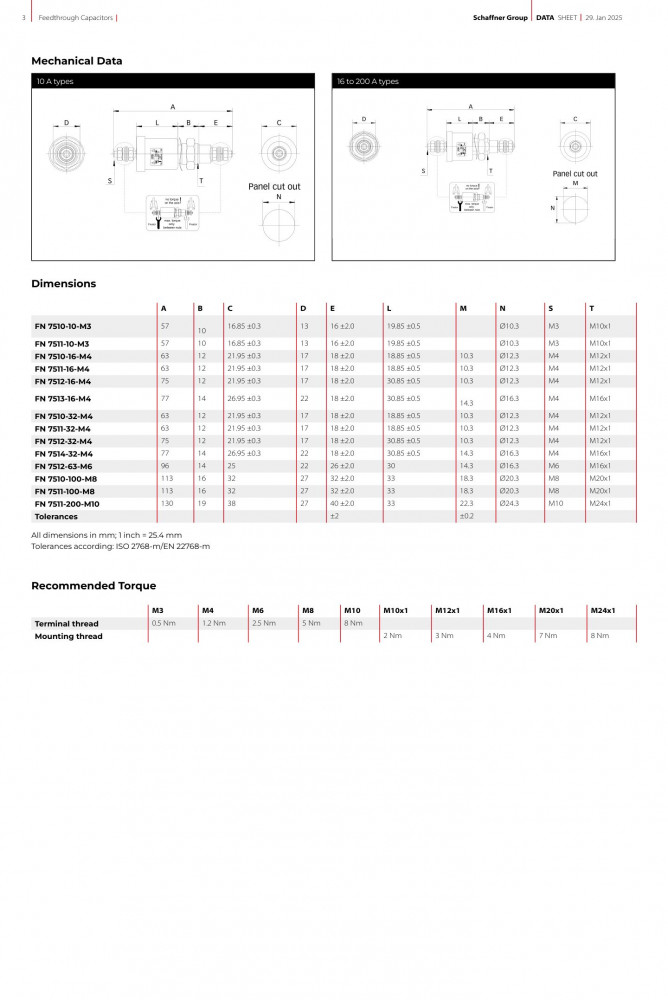 FN7511 series technical document page 3
