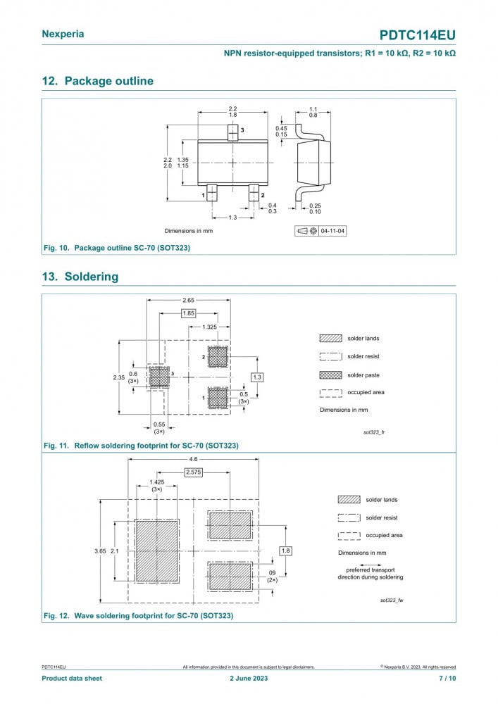 PDTC114EU datasheet page 7