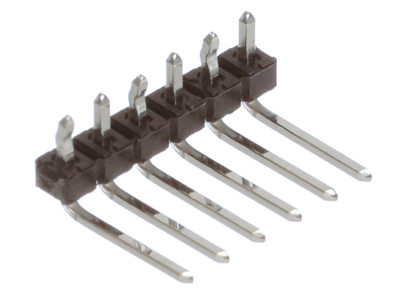 KK 254 Breakaway Header, Right-Angle, 3 Circuits, 0.76µm Gold (Au) Plating, Mating Pin Length 10.29mm, with Kinked PC Tails, Bag