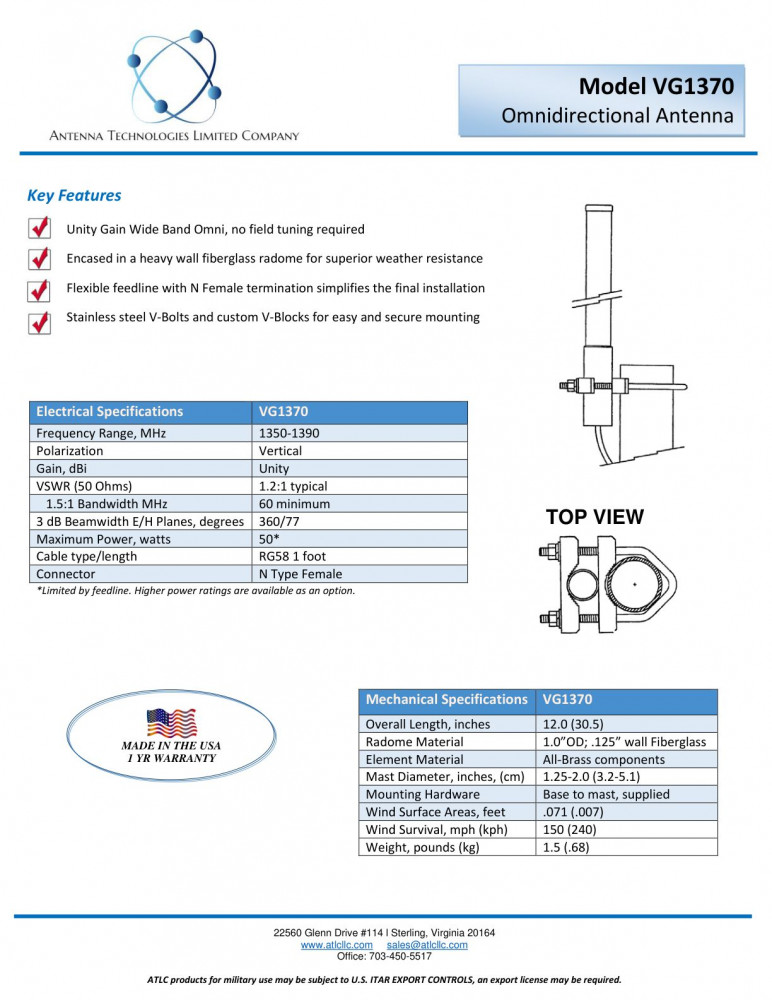 VG1370 technical document page