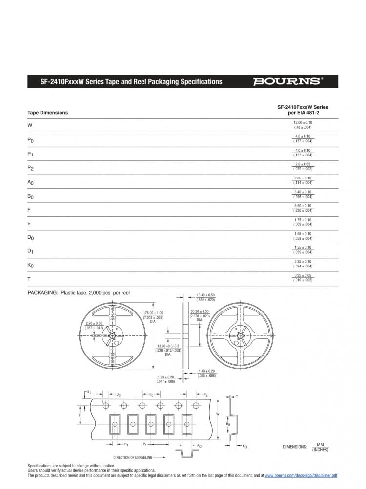 BOURNS SF-2410F series datasheet page 5