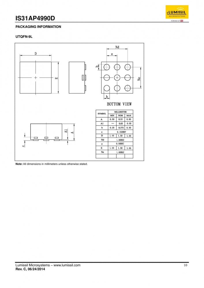 IS31AP4990D datasheet page 10