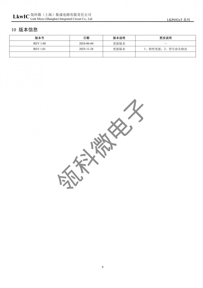 LKP692TT datasheet page 9