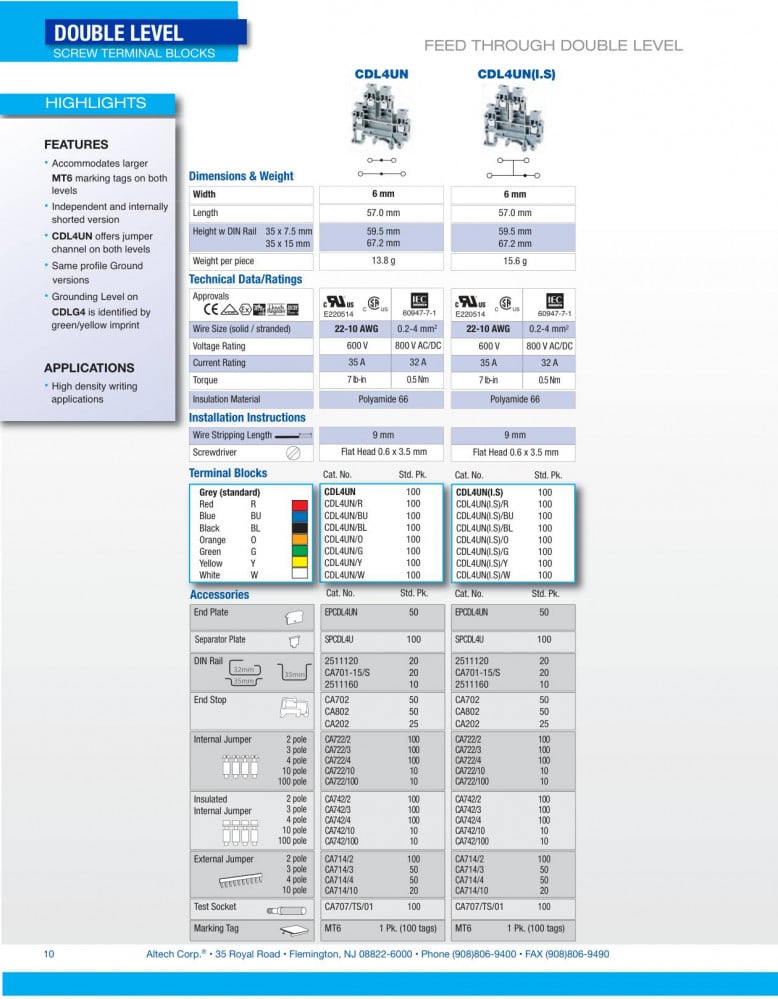 Altech catalogue page 10