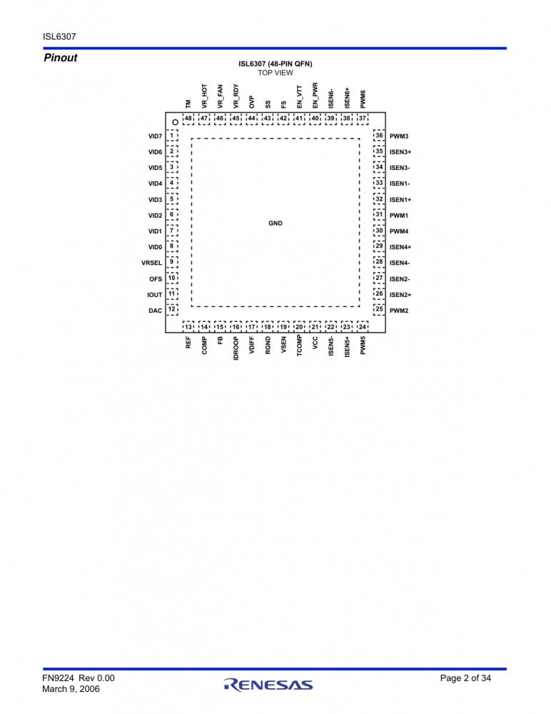 ISL6307 datasheet page 2