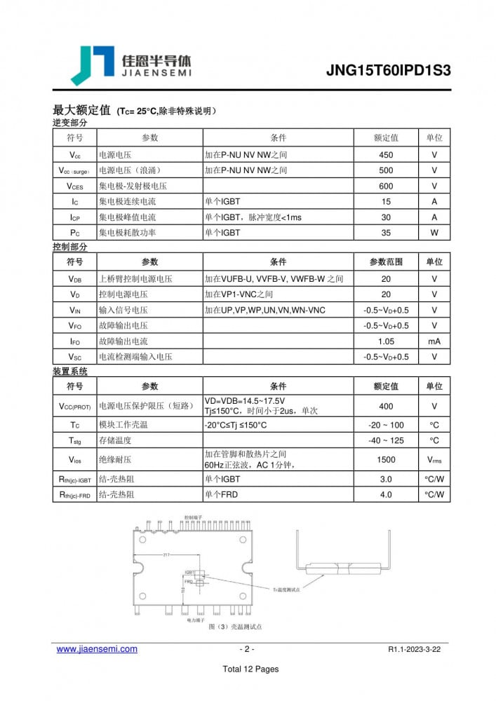 JNG15T60IPD1S3 datasheet page 2
