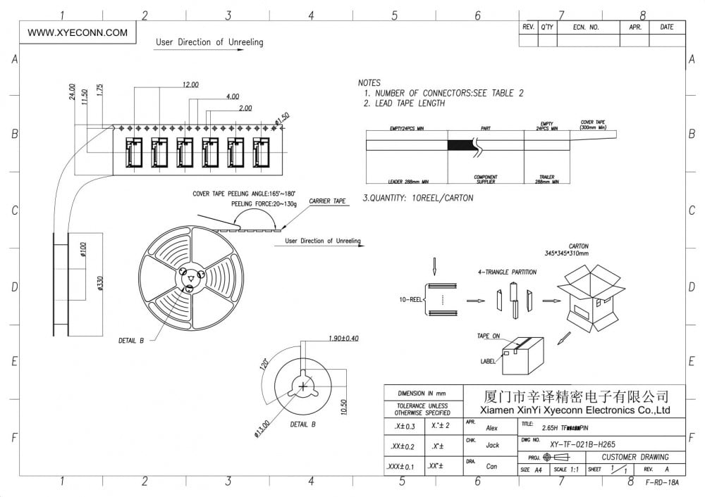 XY-TF-021B-H265 technical drawing page 2