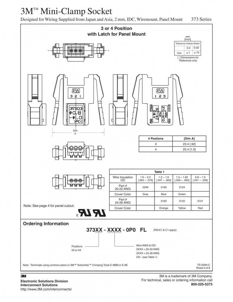 3M 37304-2165-0P0FL technical document page 3
