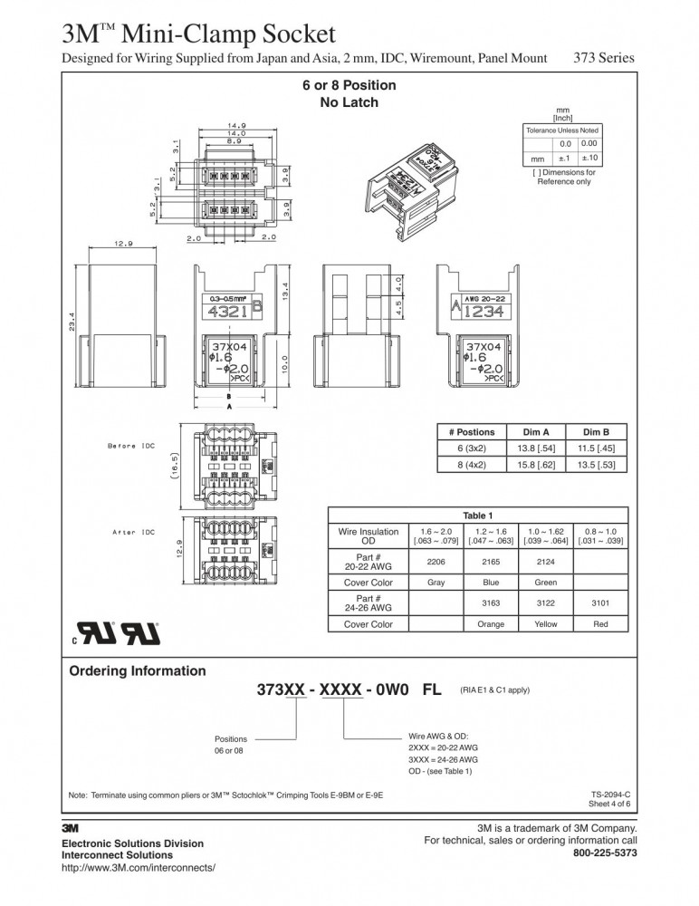 3M 37304-2165-0P0FL technical document page 4