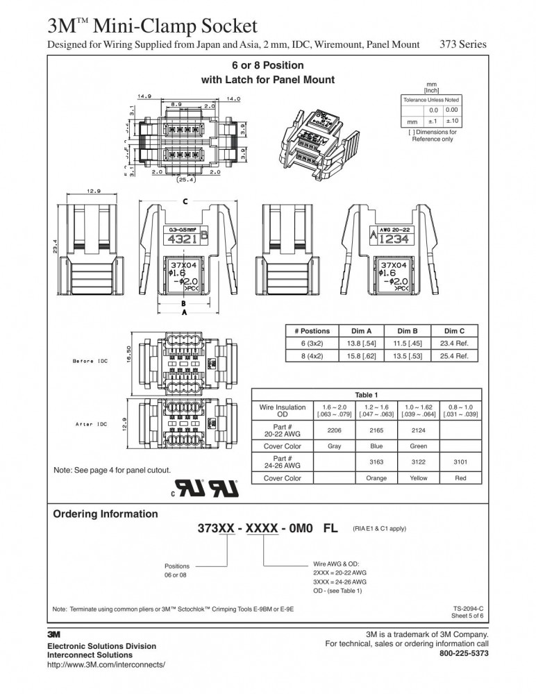 3M 37304-2165-0P0FL technical document page 5