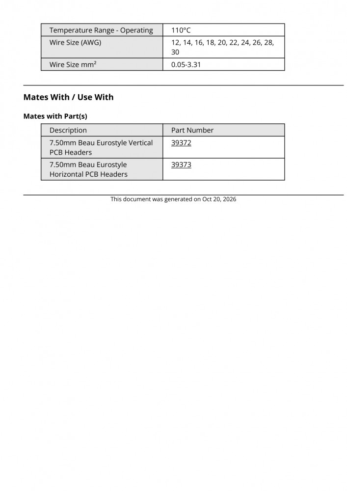 Technical document page image 3 for Molex 393740812
