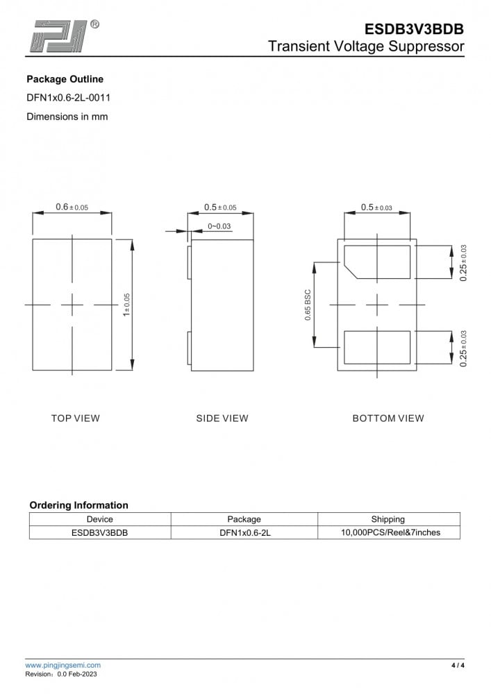 ESDB3V3BDB datasheet page 4
