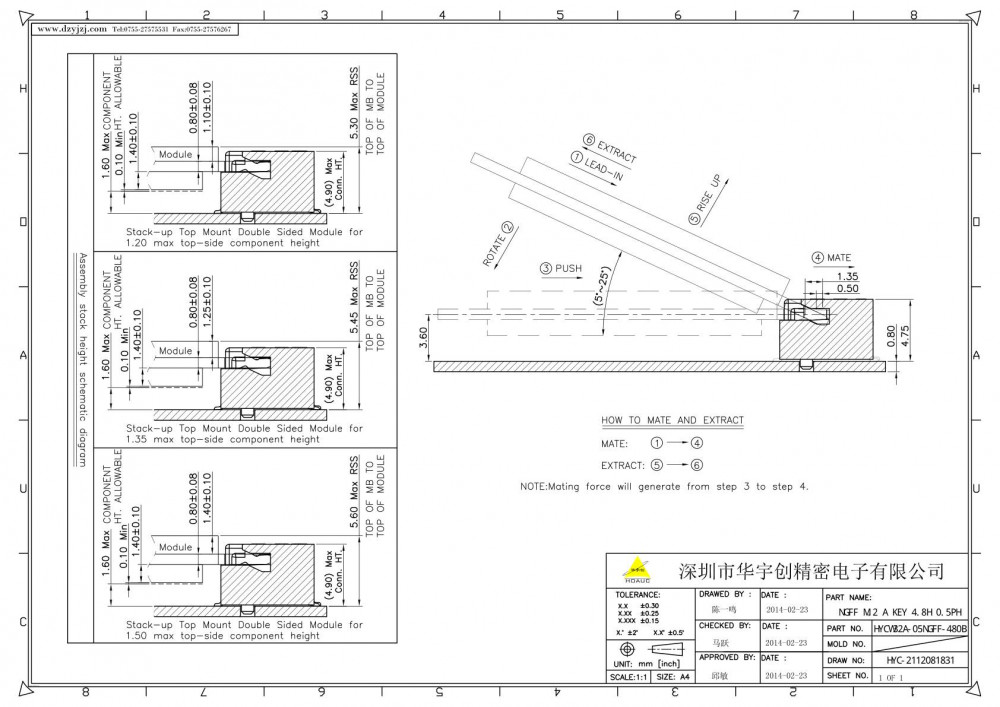 HOAUC HYCW32A-05NGFF-480B technical drawing page 2