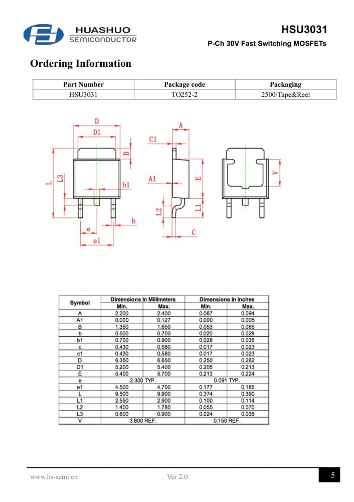 HSU3031 datasheet page 5