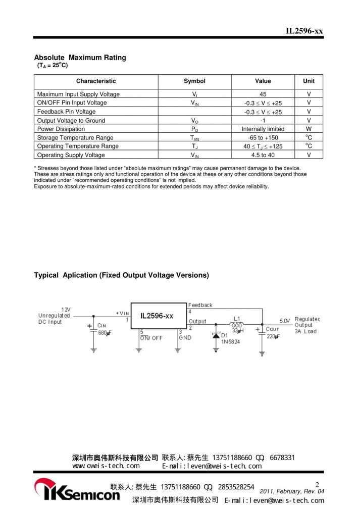 IL2596 datasheet page 2