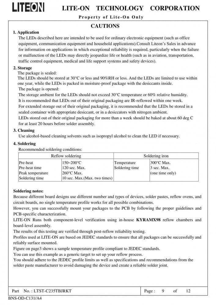 LTST-C235TBJRKT datasheet page 10