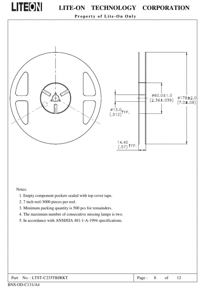 LTST-C235TBJRKT datasheet page 9