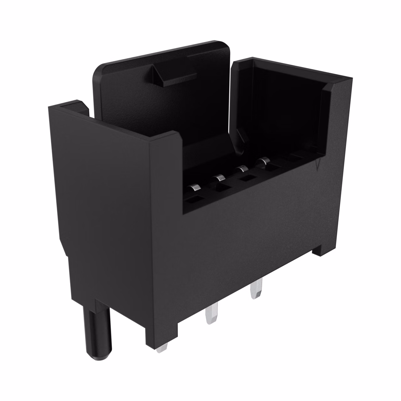 Appli-Mate RAST 2.5 Header, Vertical, 6 Circuits, Tin (Sn) Plating, Glow-Wire Capable, Positioning Keys D and F Blocked, with Latch, Black for sale