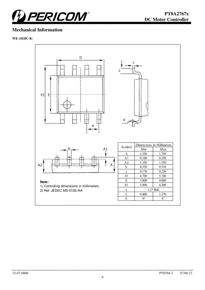 PT8A2767FWEX datasheet page 6