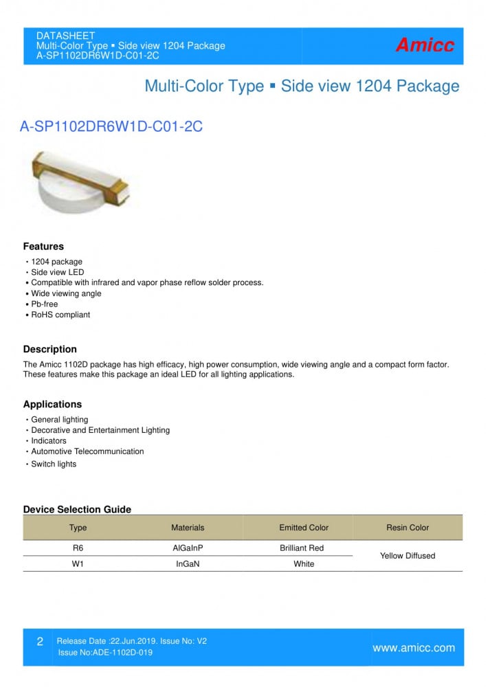 A-SP1102DR6W1D-C01-2C approval sheet page 2