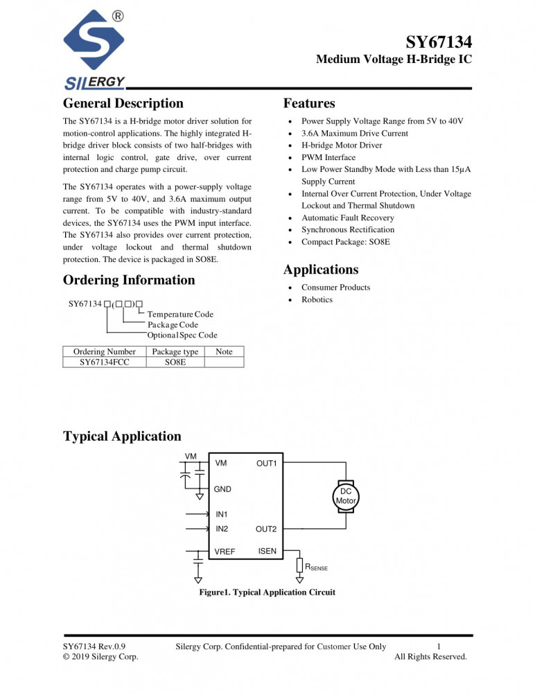 SY67134FCC datasheet page 1
