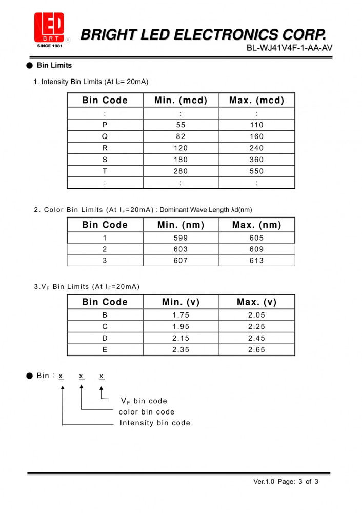 BL-WJ41V4F-1-AA-AV datasheet page 3