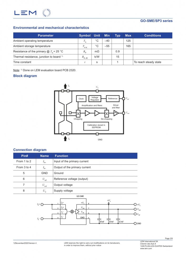 GO 20 SME/SP3 datasheet page 3