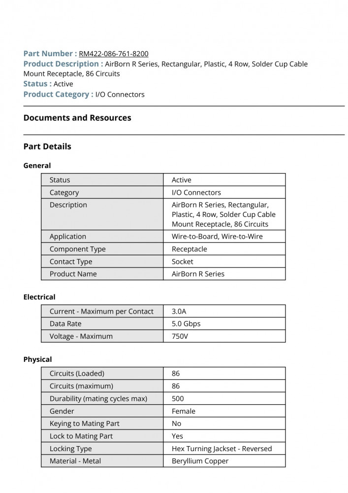 RM422-086-761-8200 product document image, page 1