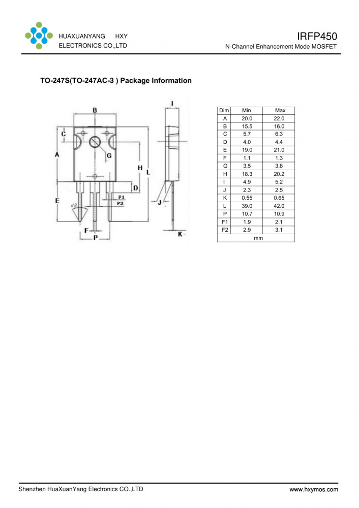 IRFP450-HXY datasheet page 7