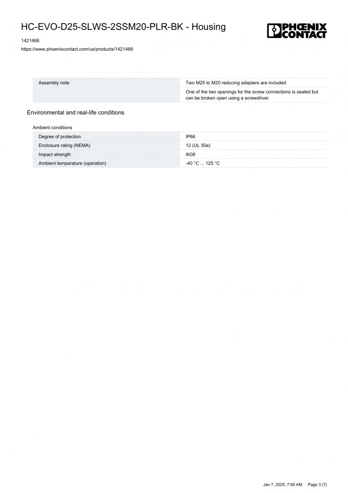 Phoenix Contact 1421466 technical document page 3