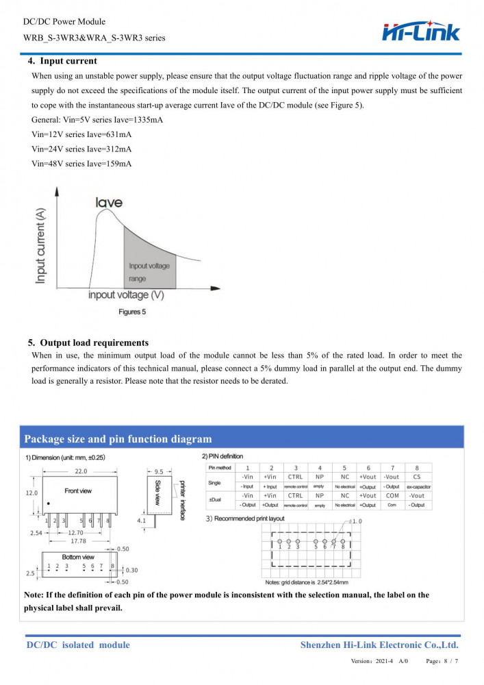 WRB4812S-3WR3 datasheet page 8
