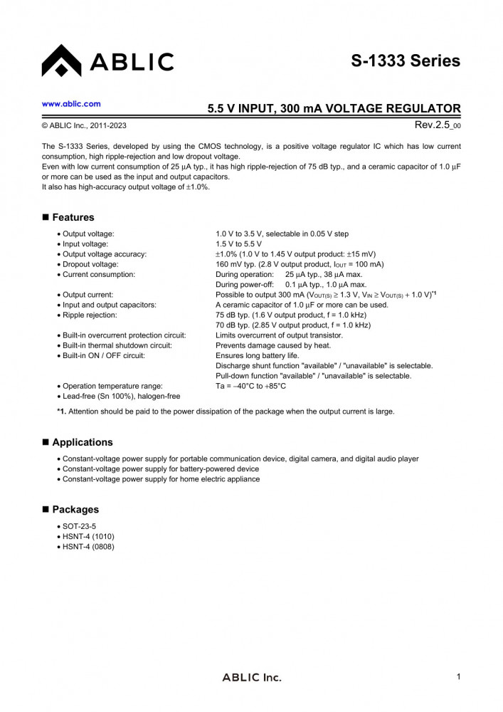 S-1333 technical document page 1