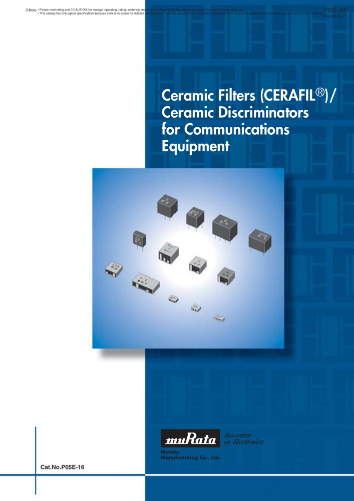 Murata CERAFIL catalog page 1