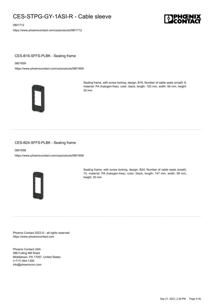 Phoenix Contact 0801712 technical document page 9