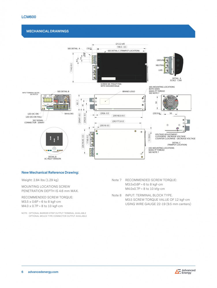 LCM600 datasheet page 6