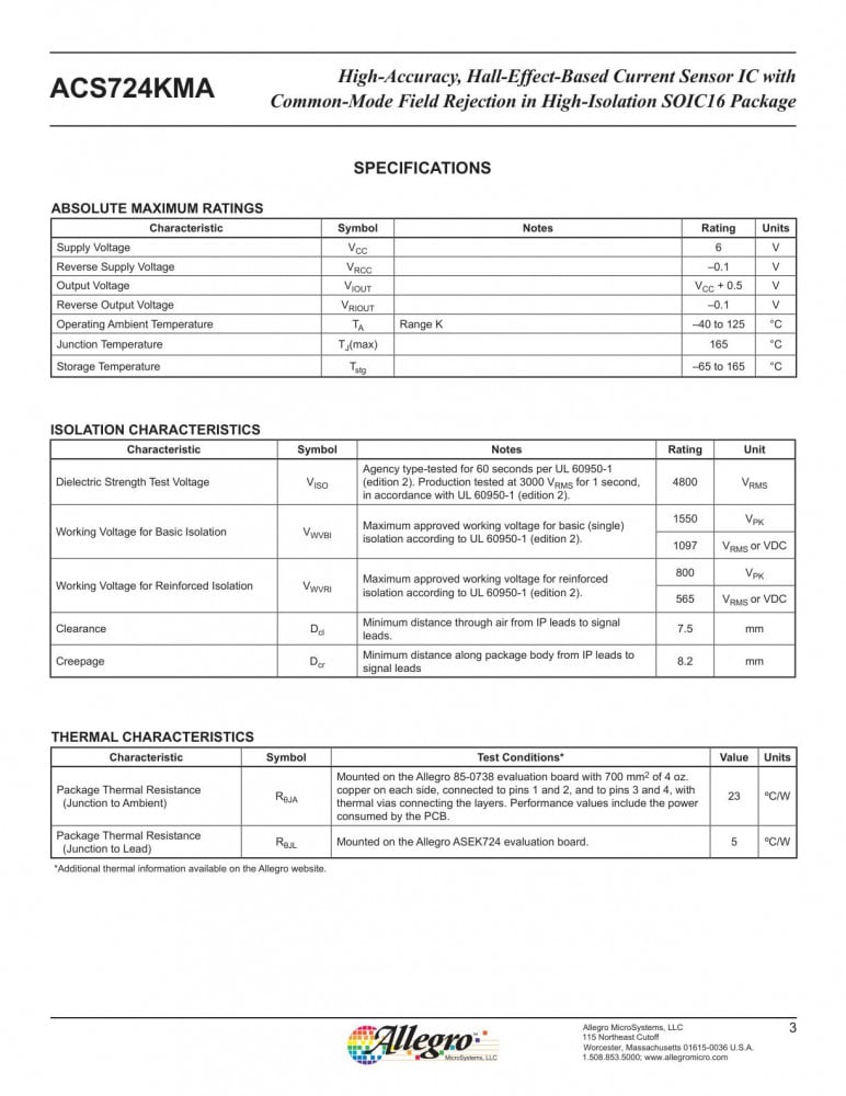 ACS724 datasheet page 3