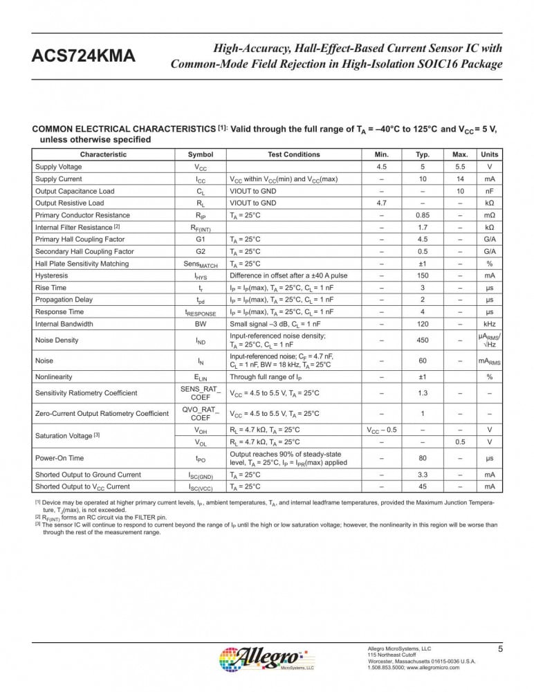 ACS724 datasheet page 5