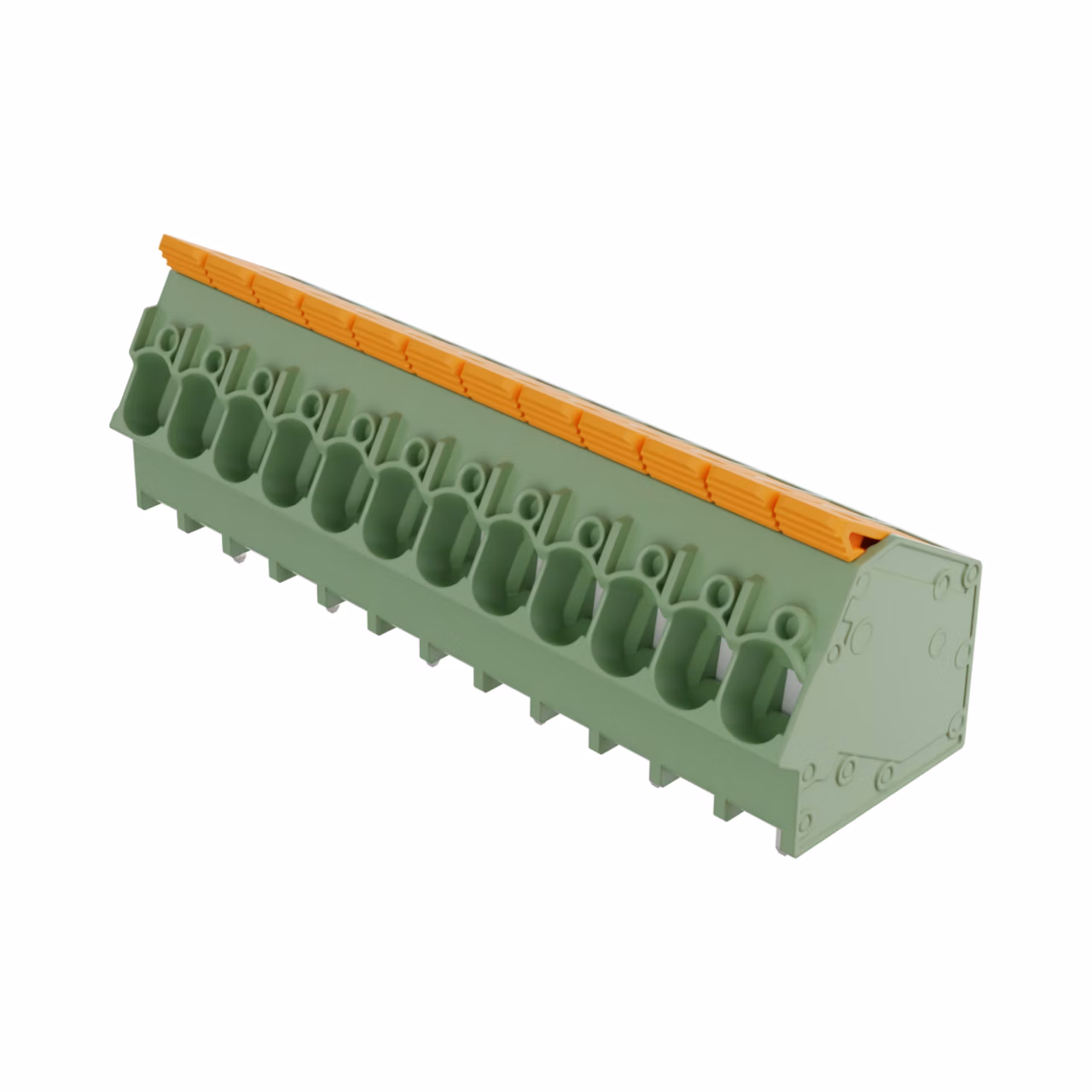 7.50mm Pitch Lever Activated Fixed Mount PCB Terminal Block, 35° Wire Entry, Left Rear Terminal, 12 Circuits for sale