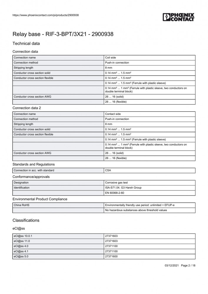 Phoenix Contact 2900938 documentation page 2