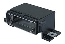 Heavy-Duty High Performance-Harsh Environment (HP-HE) Surface Mount Housing, Screw Locking, Zinc Alloy, Side Entry, Size 24B «104x27», M25x3+M20 Thread, Black for sale