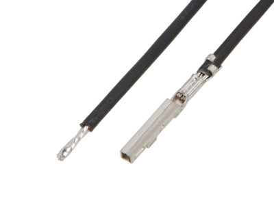 Pre-Crimped Lead Squba 3.6 Female-to-Pigtail, Tin (Sn) Plating, 150.00mm  Length, 16 AWG, Black for sale