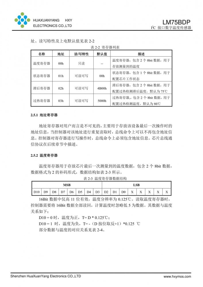 LM75BDP-HXY datasheet page 8